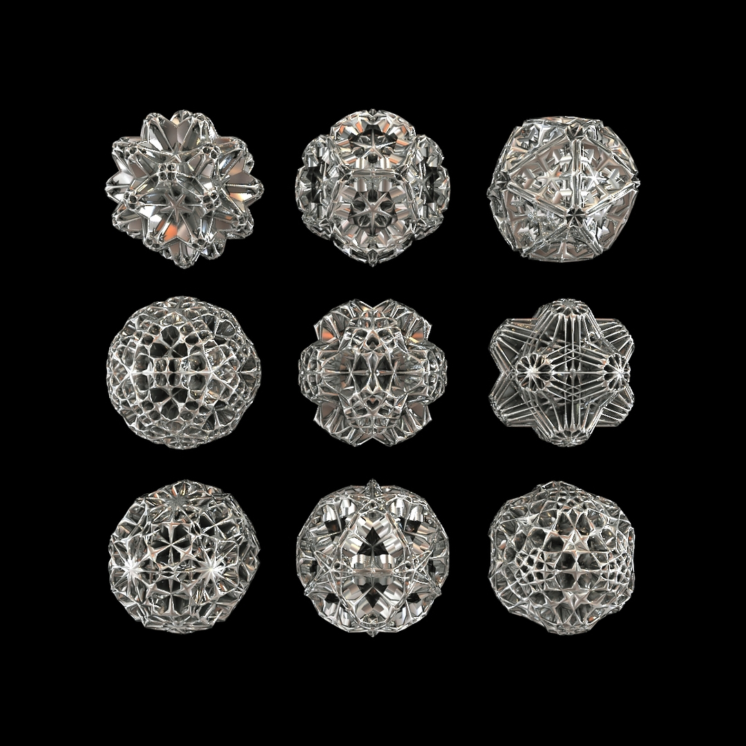 max voronoi hedra 9 shapes