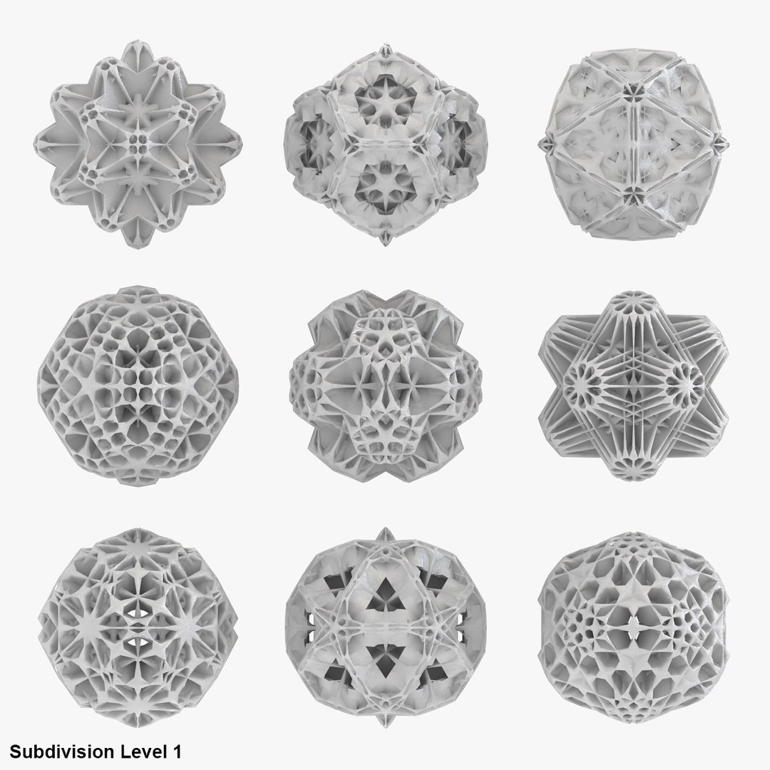 max voronoi hedra 9 shapes