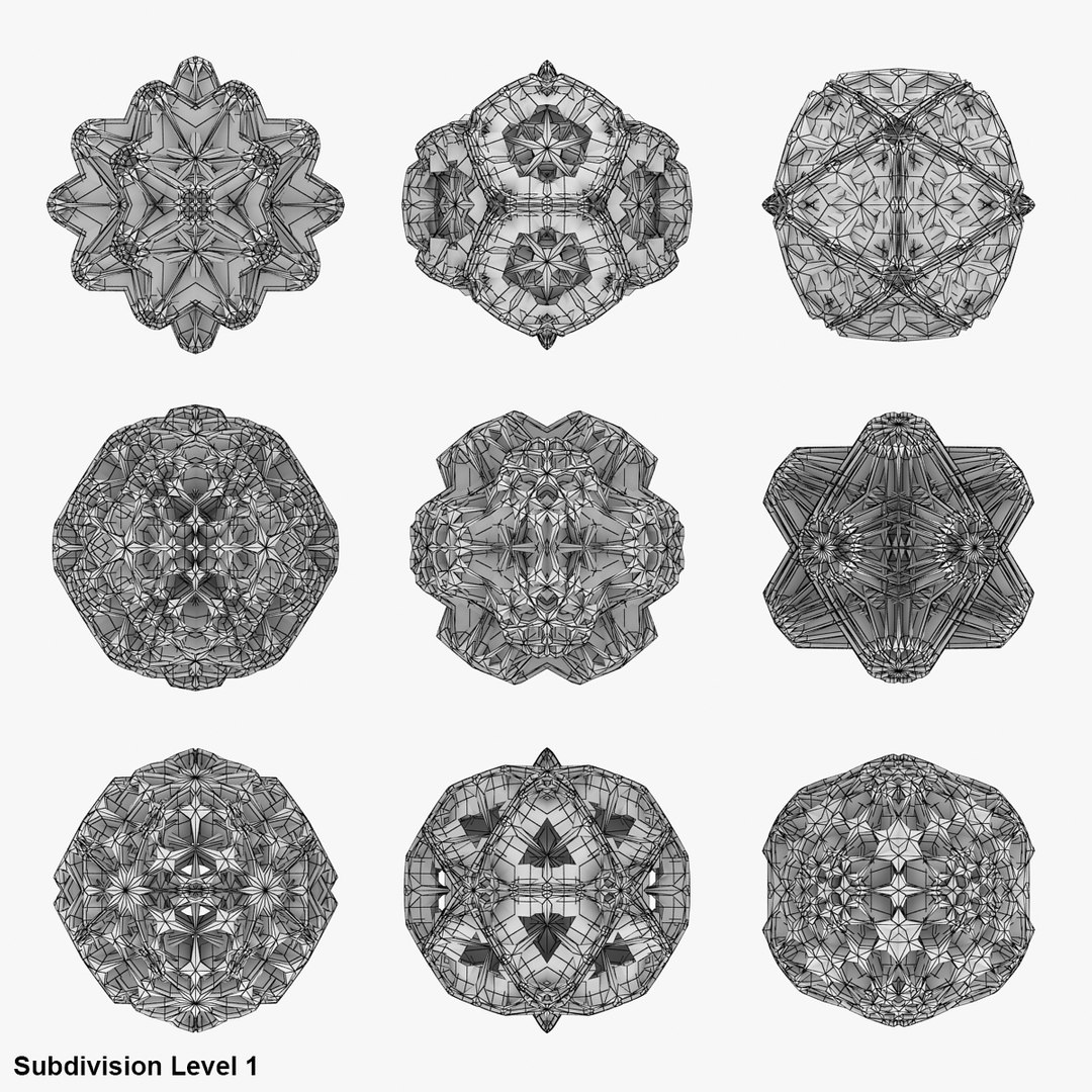 max voronoi hedra 9 shapes