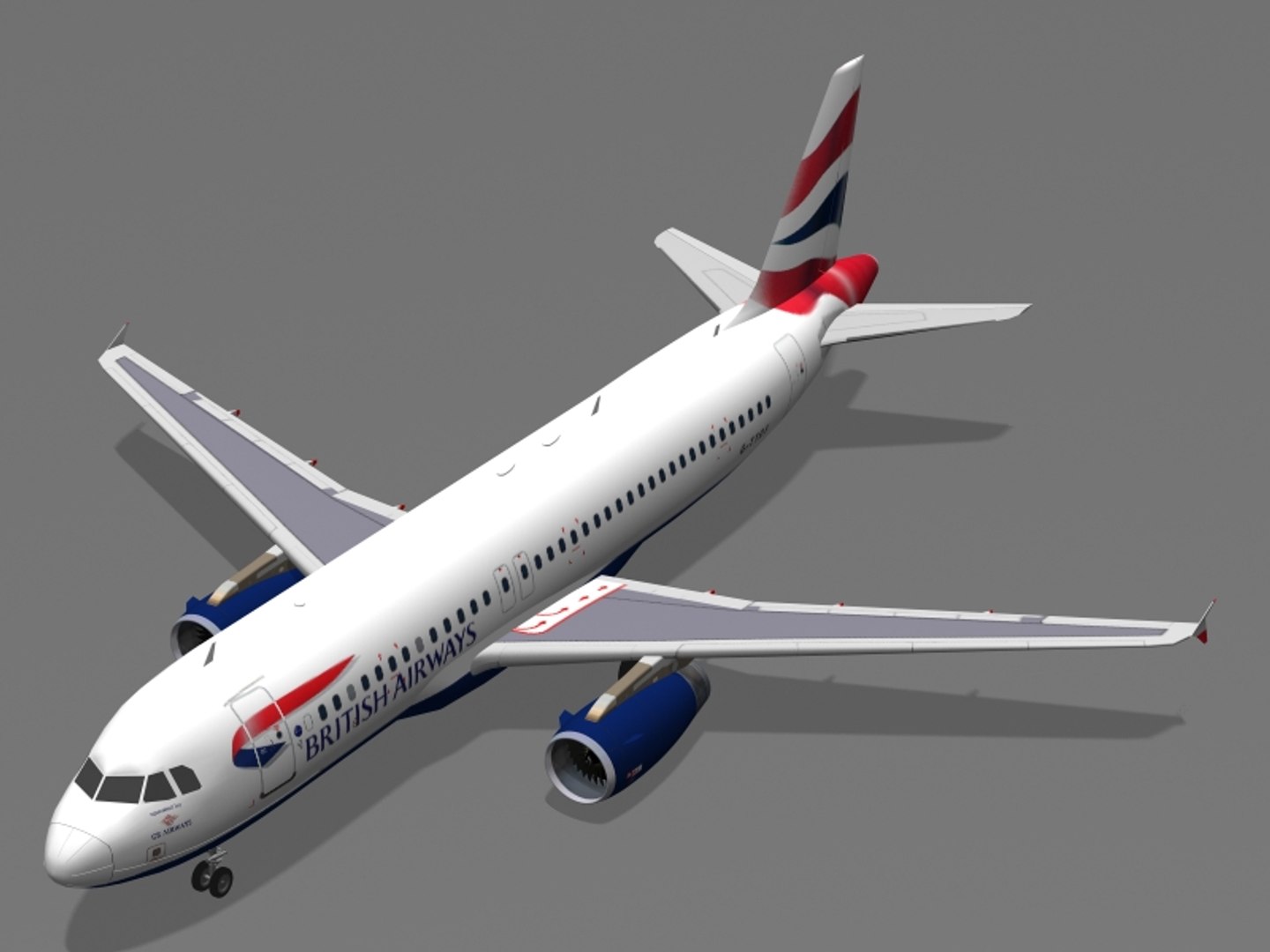 3d Model Of 6 A320 Airplanes