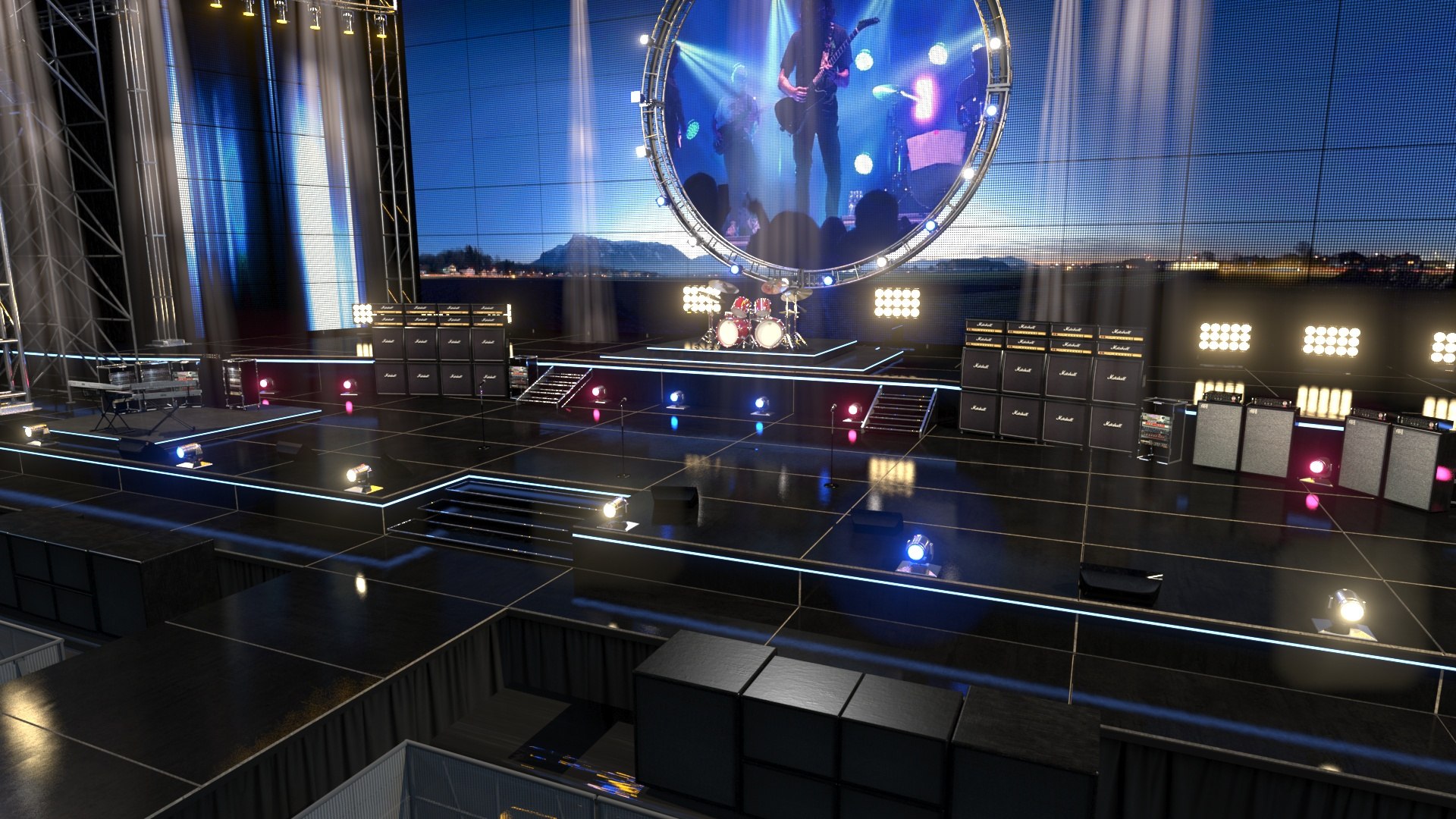 3D Mega Live Stage Scene - TurboSquid 1472932