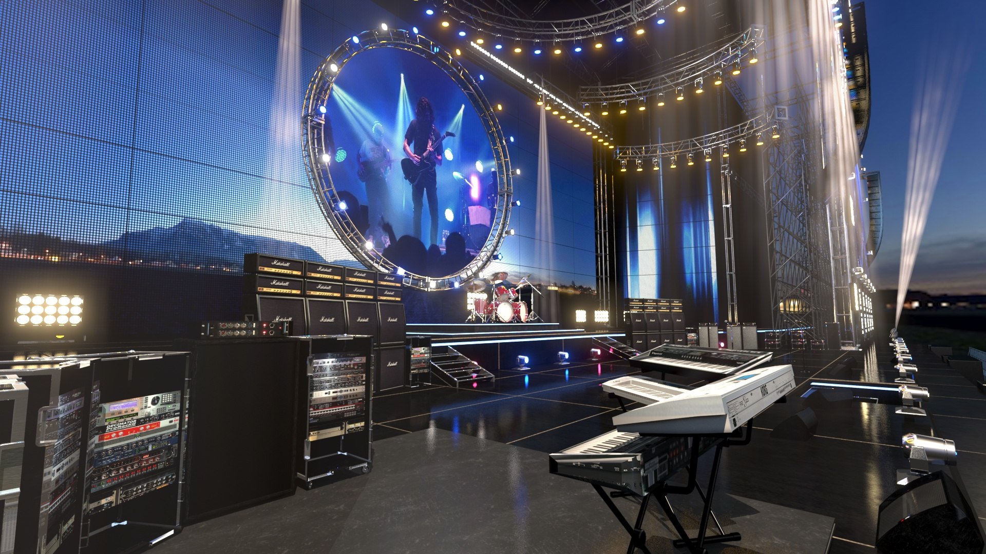 3D Mega Live Stage Scene - TurboSquid 1472932