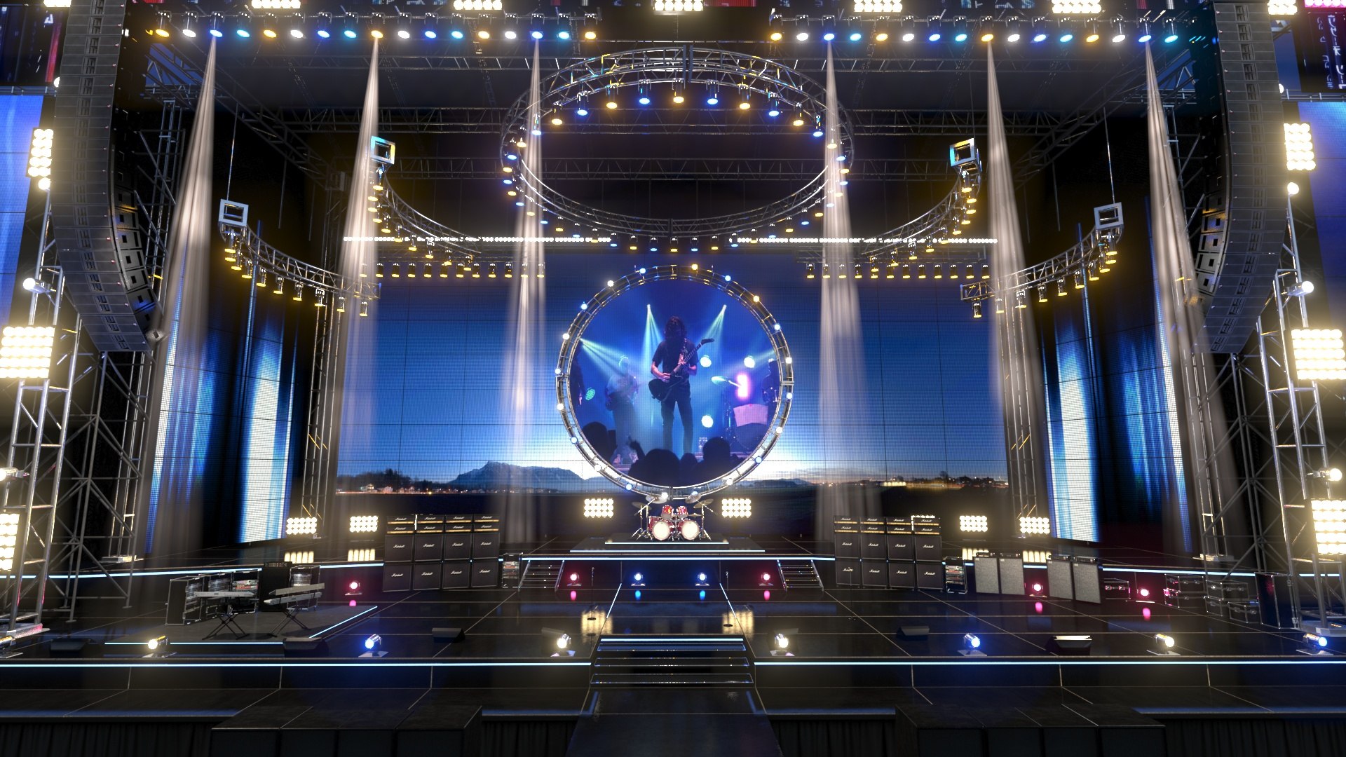 3D Mega Live Stage Scene - TurboSquid 1472932