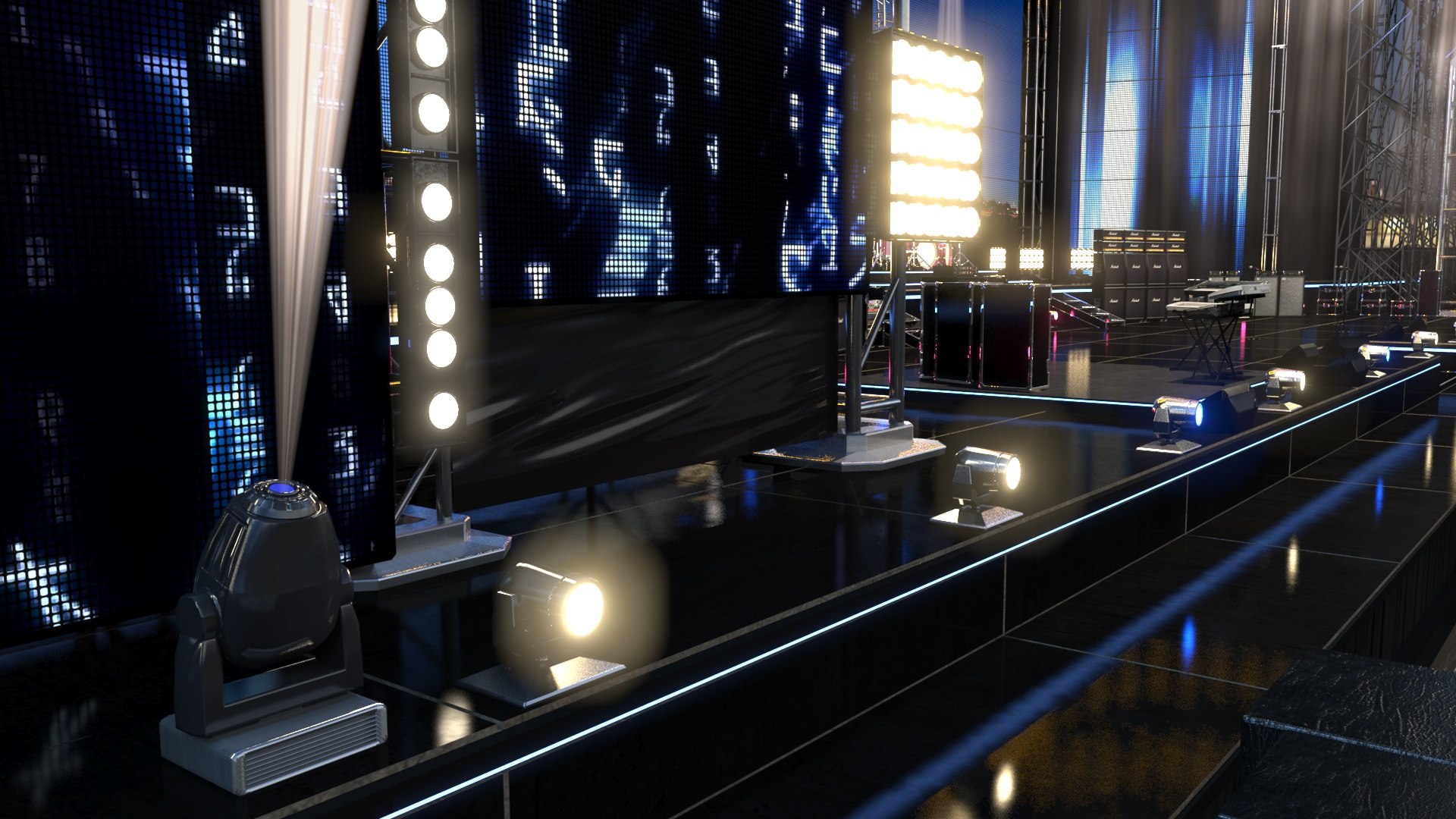 3D Mega Live Stage Scene - TurboSquid 1472932