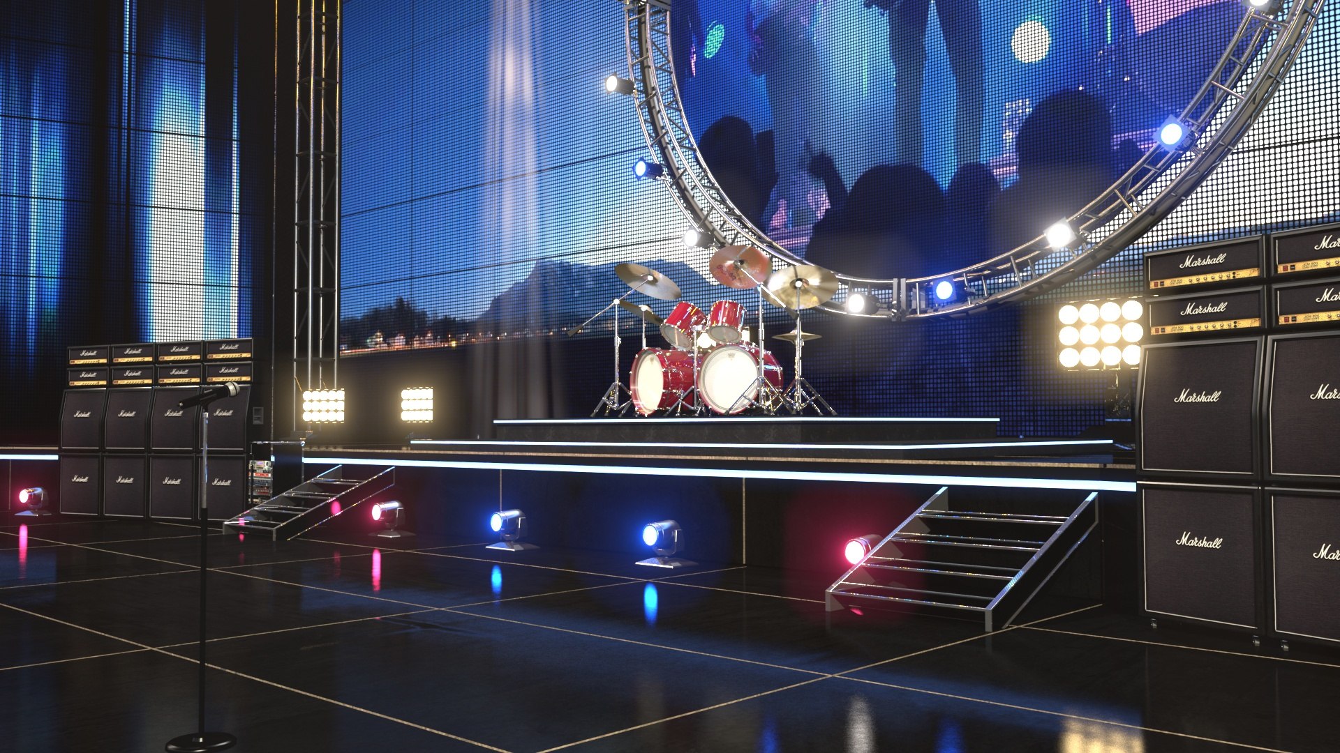 3D Mega Live Stage Scene - TurboSquid 1472932