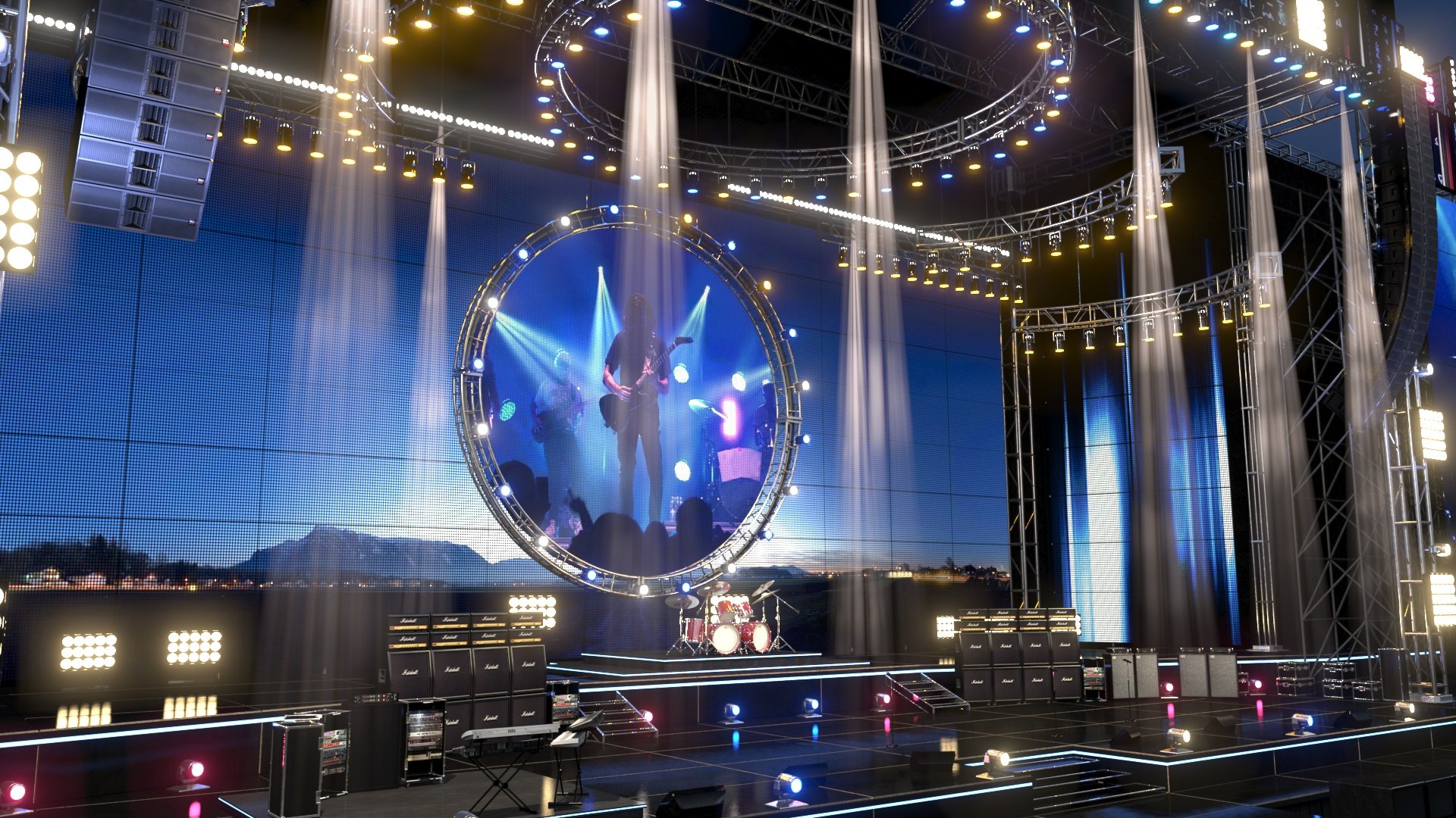 3D Mega Live Stage Scene - TurboSquid 1472932