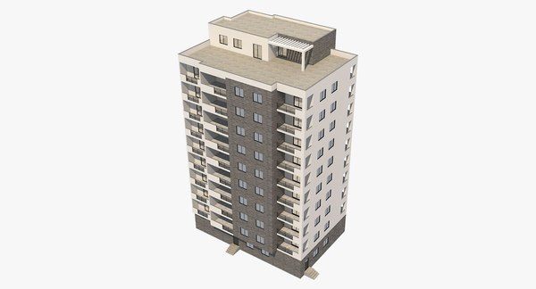Apartment buildings 34 3D model - TurboSquid 1428242