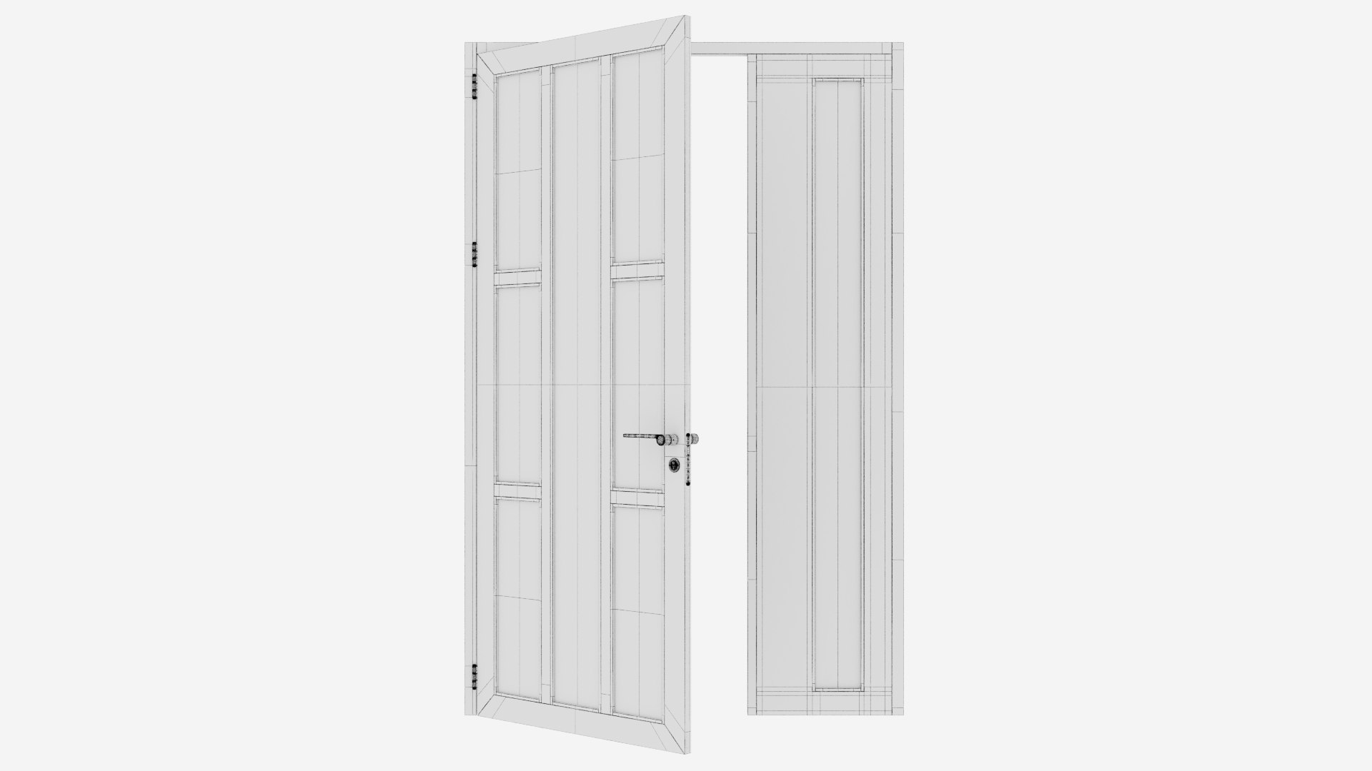 3D Aluminium Door 201 Model - TurboSquid 2040076