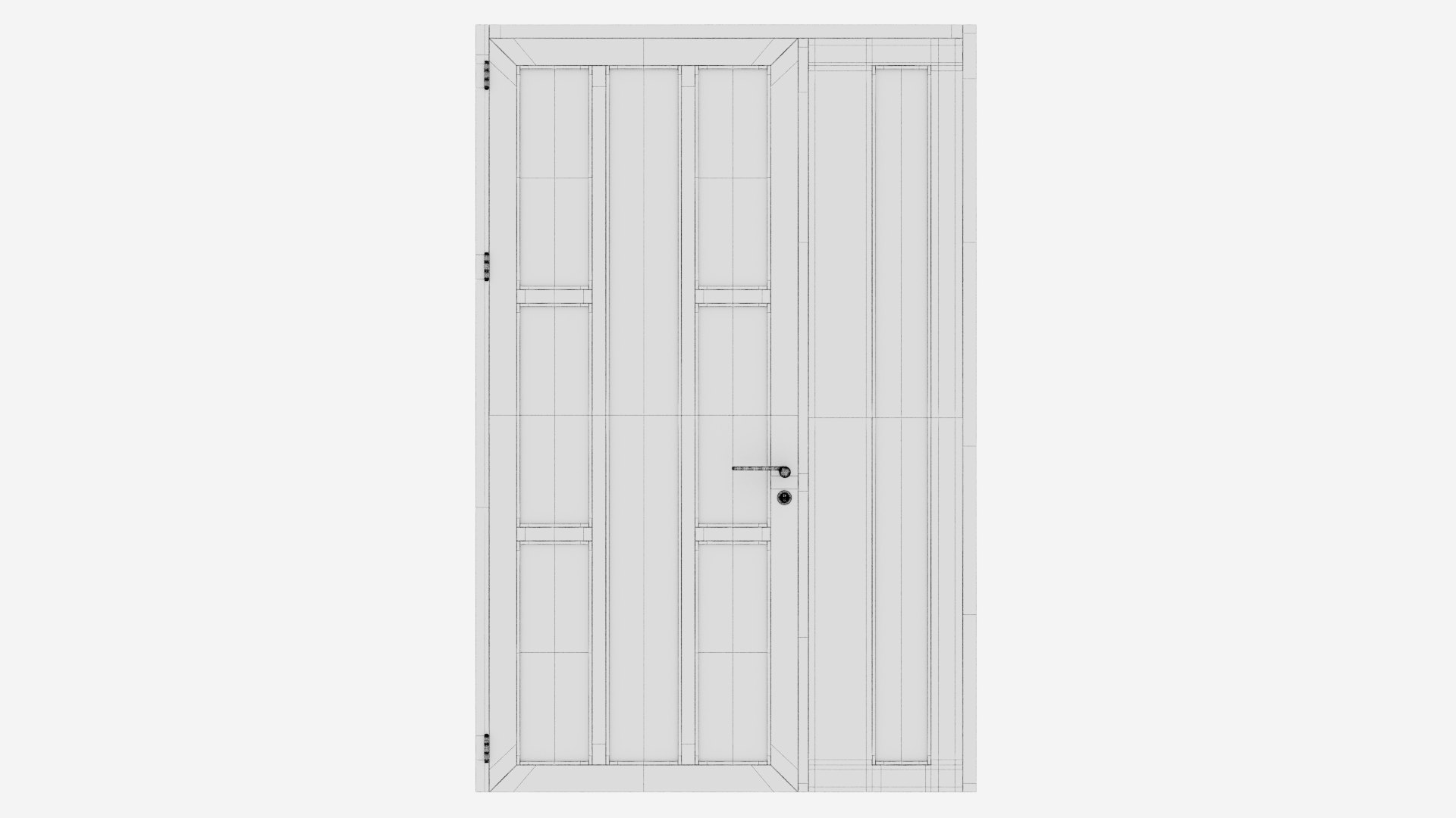 3D Aluminium Door 201 Model - TurboSquid 2040076