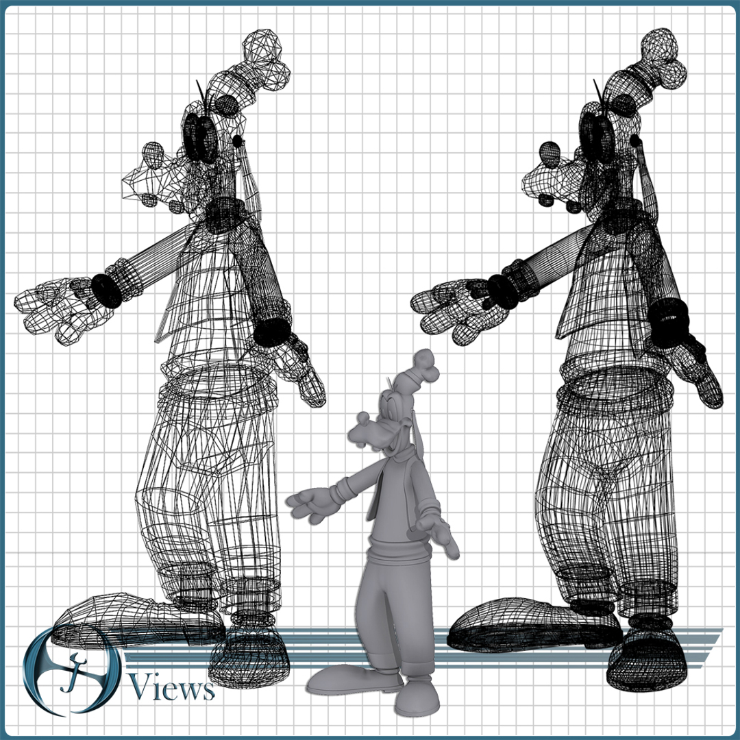 character cartoon goofy 3d model