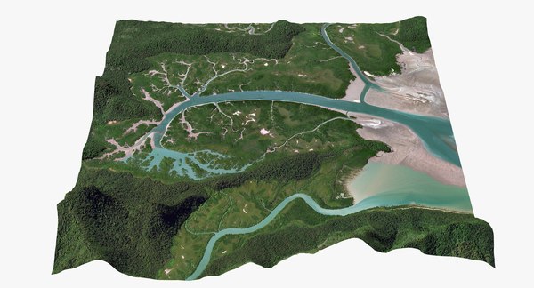 3D river s drainage basin - TurboSquid 1284817