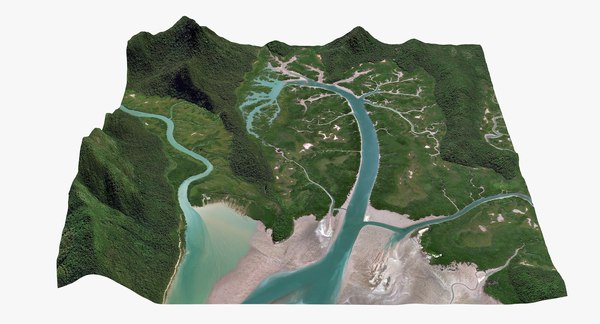 3D river s drainage basin - TurboSquid 1284817