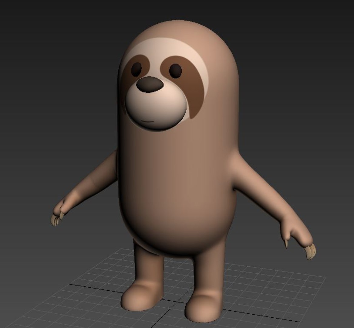 3D Model Sloth Cartoon - TurboSquid 1294112