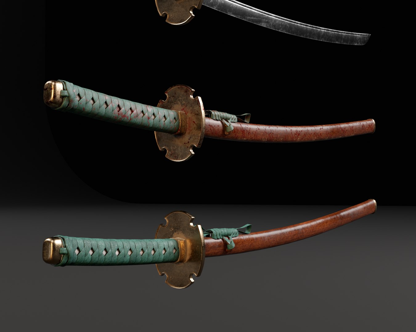 3D Katana - Clean And Blood Dirty - TurboSquid 2355153