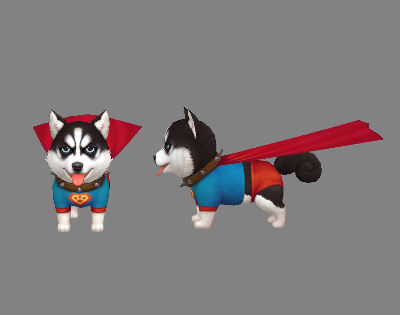 3D Cartoon Puppy - Super Dog - Alaskan - TurboSquid 1717233