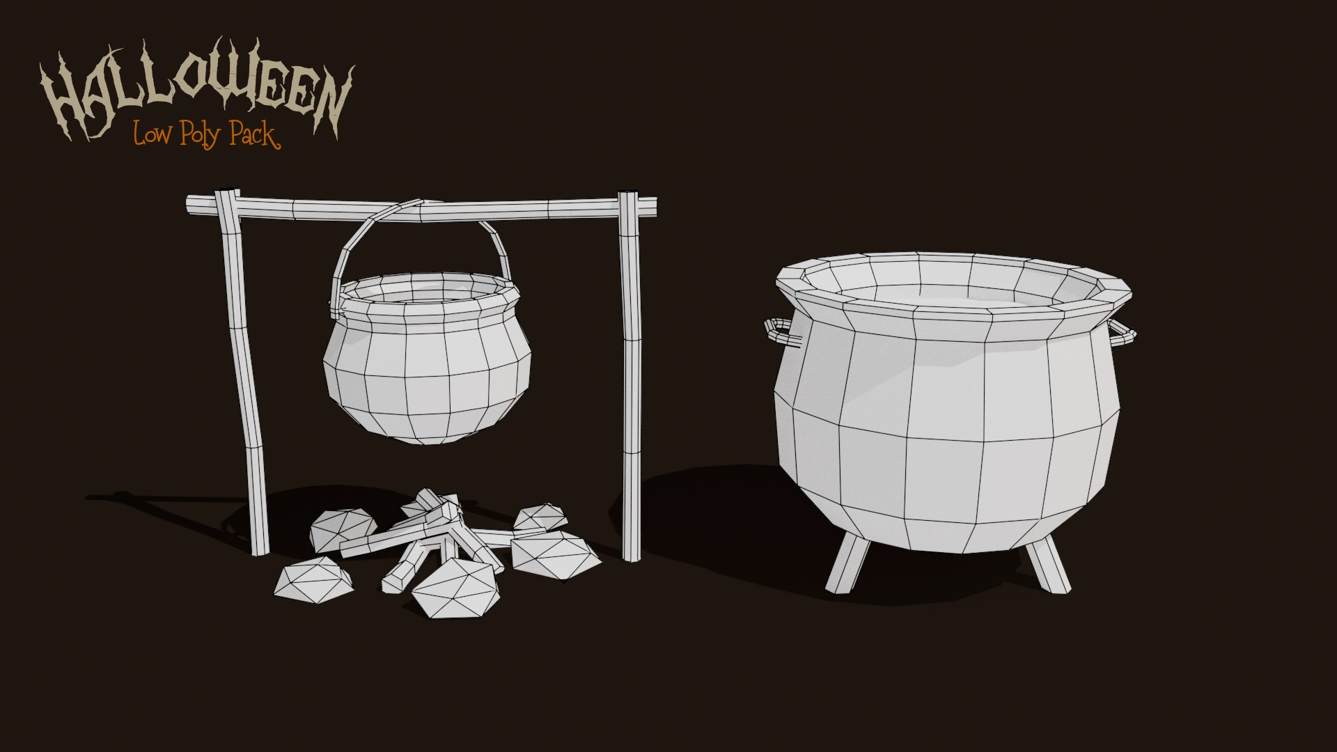 Halloween Low Poly Pack 3D Model - TurboSquid 1816480