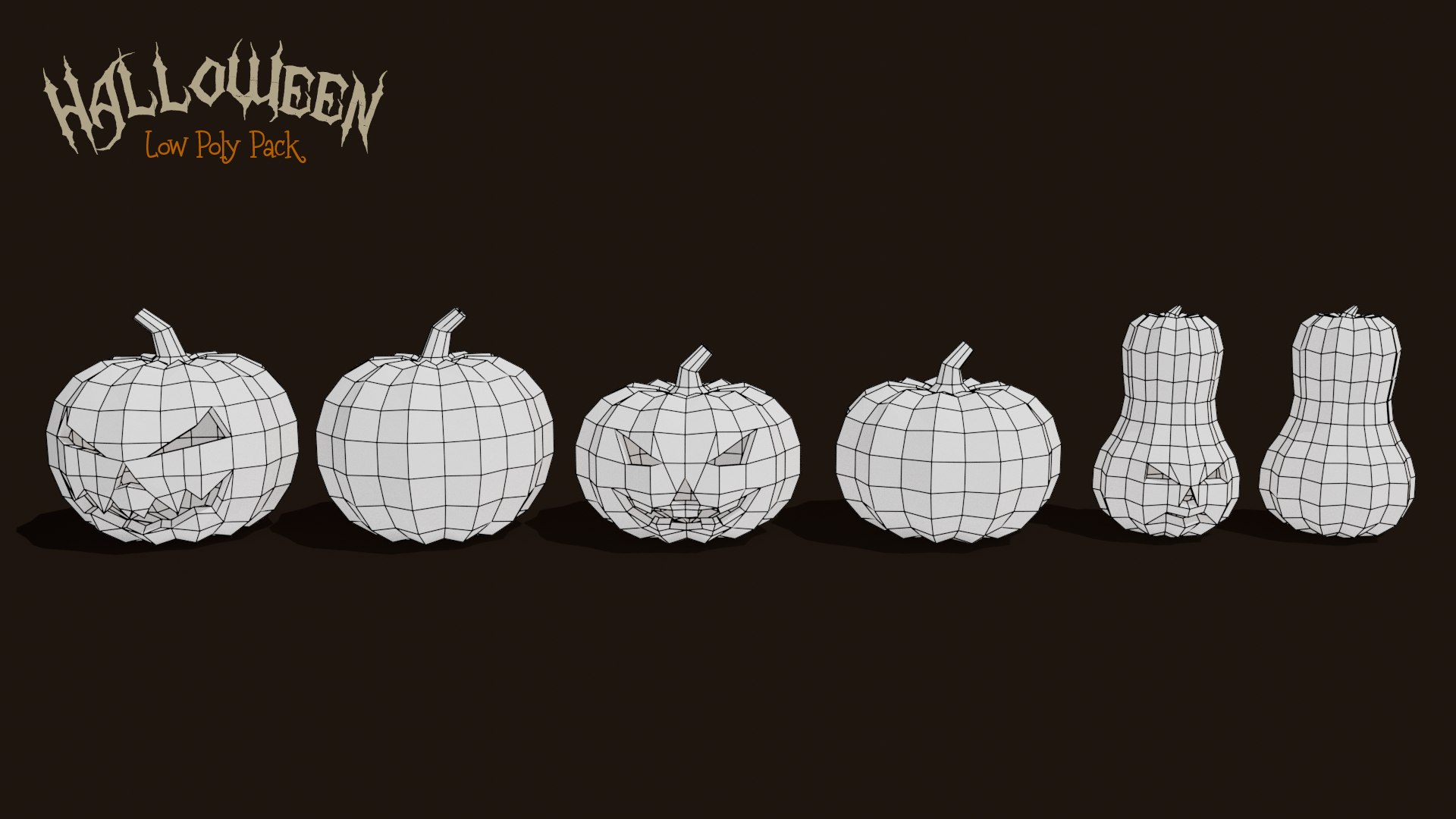 Halloween Low Poly Pack 3D Model - TurboSquid 1816480