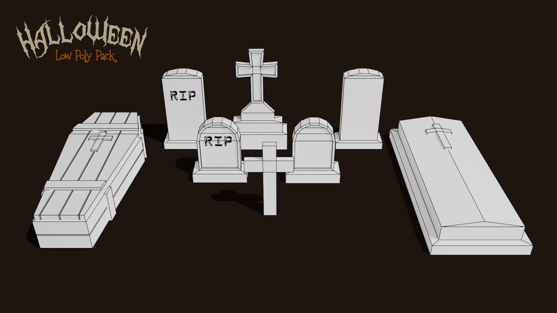 Halloween Low Poly Pack 3D Model - TurboSquid 1816480