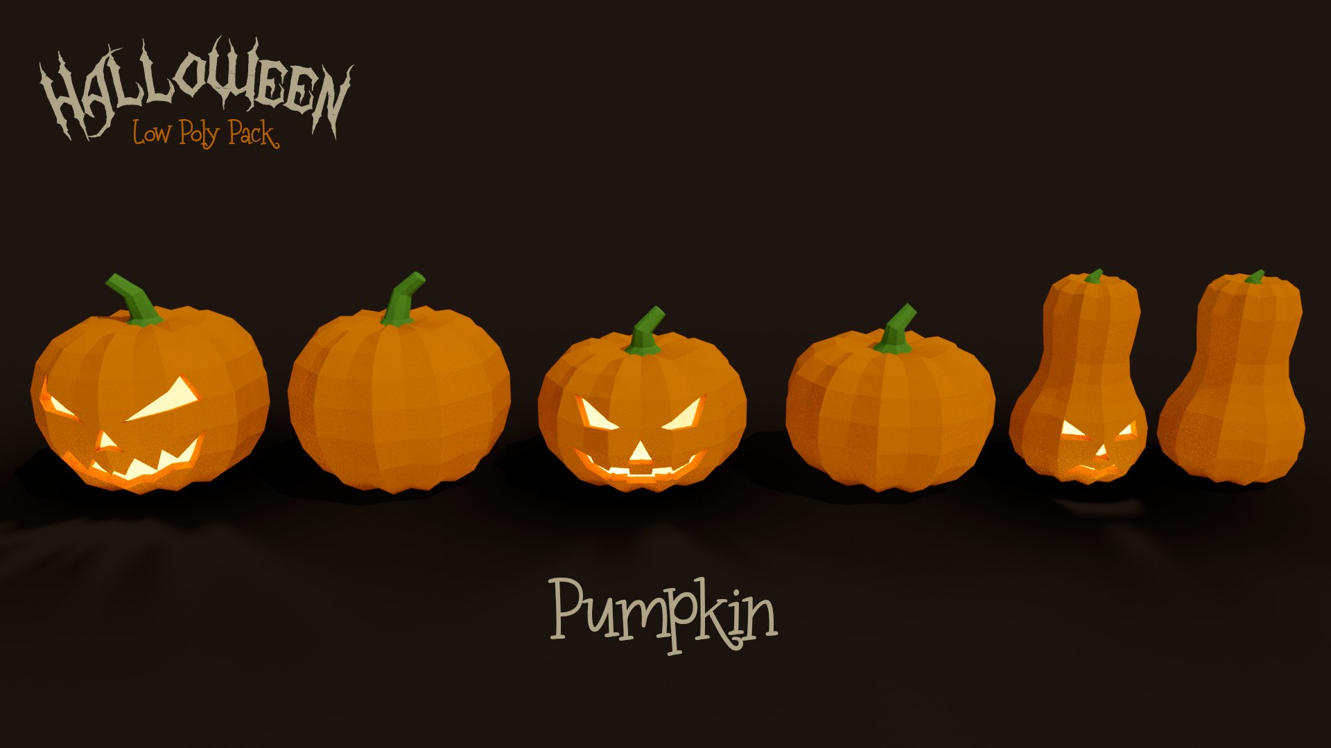 Halloween Low Poly Pack 3D Model - TurboSquid 1816480