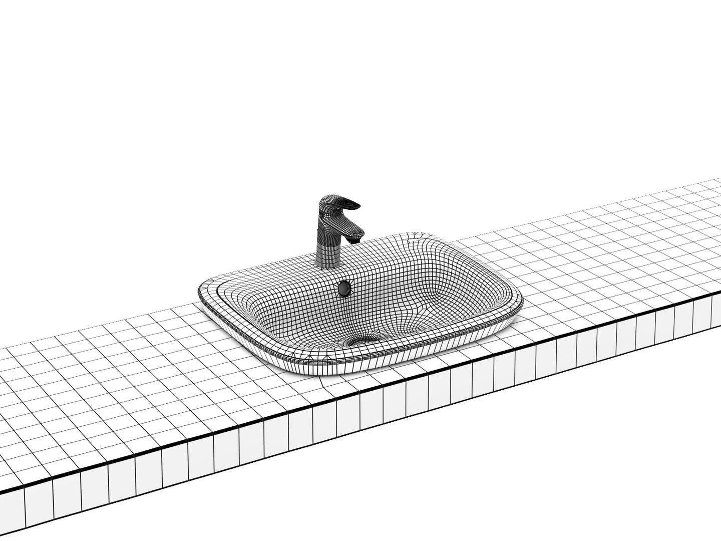 3D Eurostyle Semi-recessed Basin 60 Model - TurboSquid 1389478