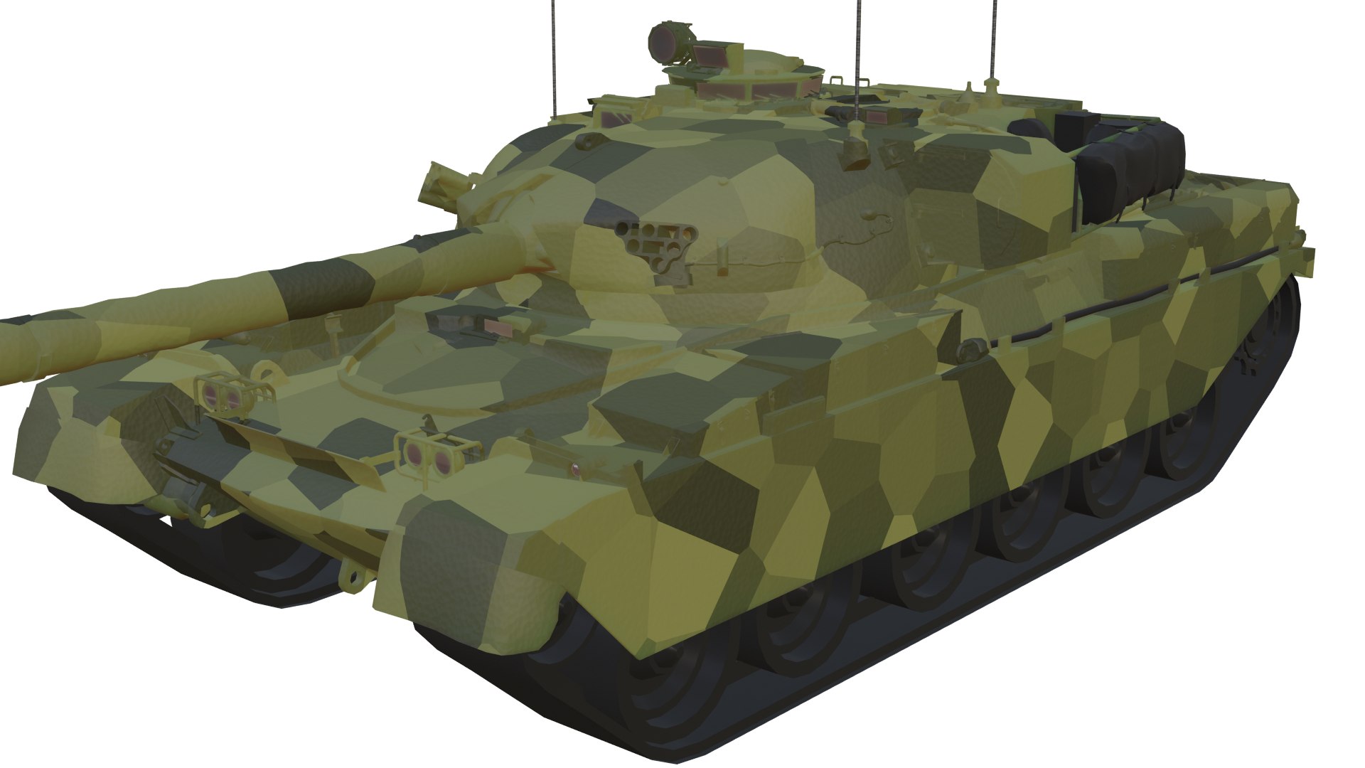 Tank Chieftain MK5 Green 3D Model - TurboSquid 1852184
