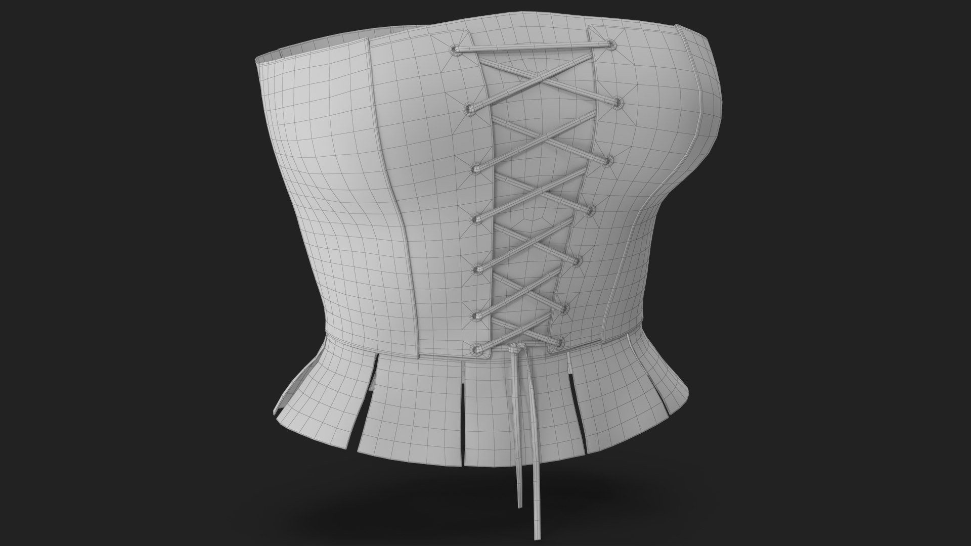 3D Model Corset Leather - TurboSquid 2118675
