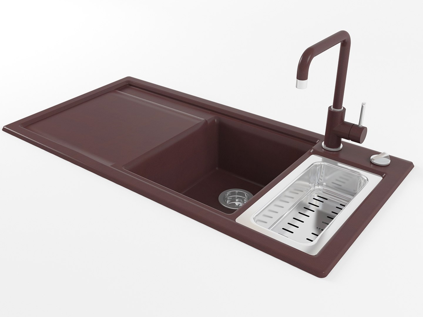 3D Axon Deep Red Kitchen Sink - TurboSquid 1351995