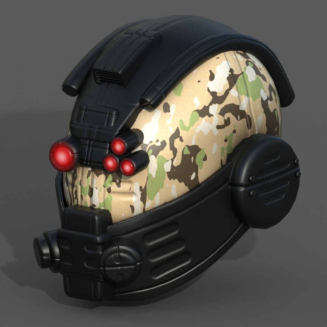 Gas Mask Helmet 3D - TurboSquid 1602474