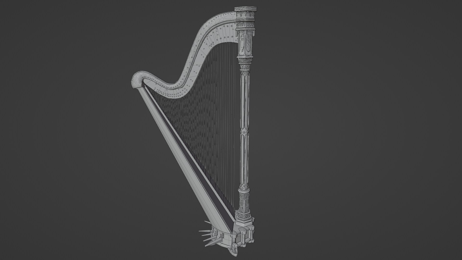 Erard Harp 3D Model - TurboSquid 2071453
