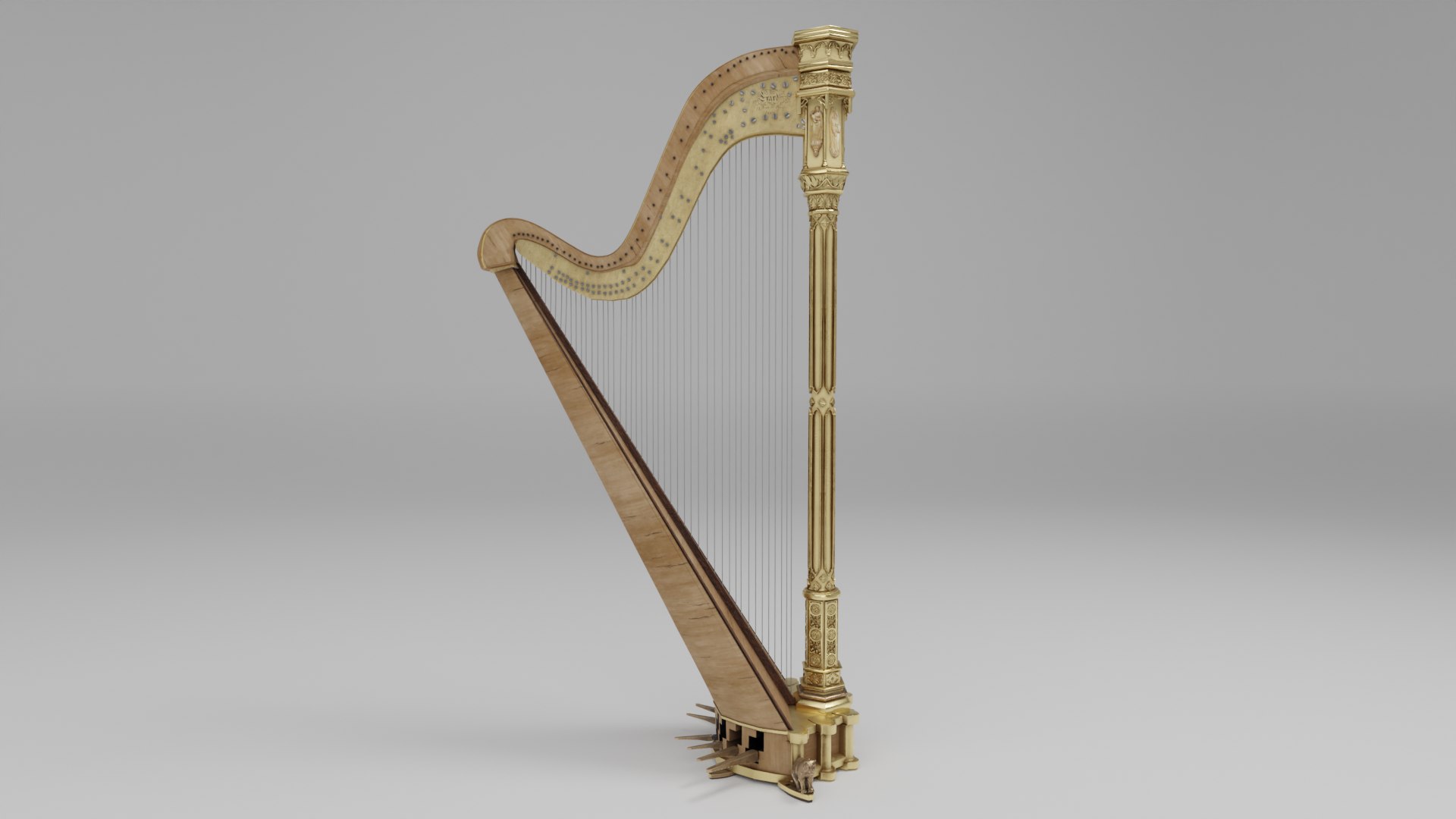 Erard Harp 3D Model - TurboSquid 2071453