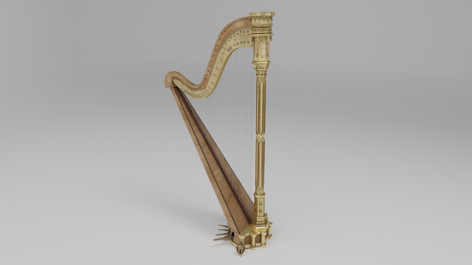 Erard Harp 3D Model - TurboSquid 2071453