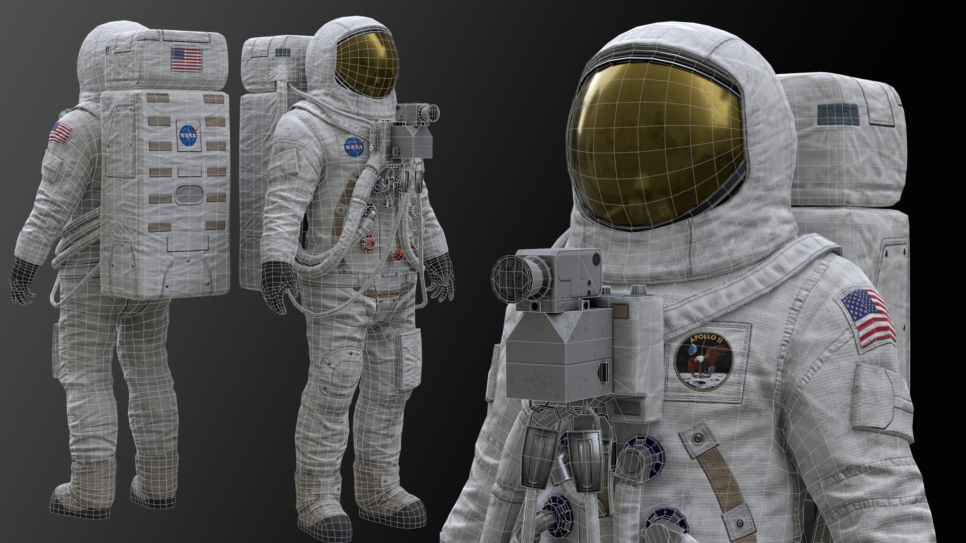 3D SPACESUIT NASA APOLLO 11 - TurboSquid 1721156