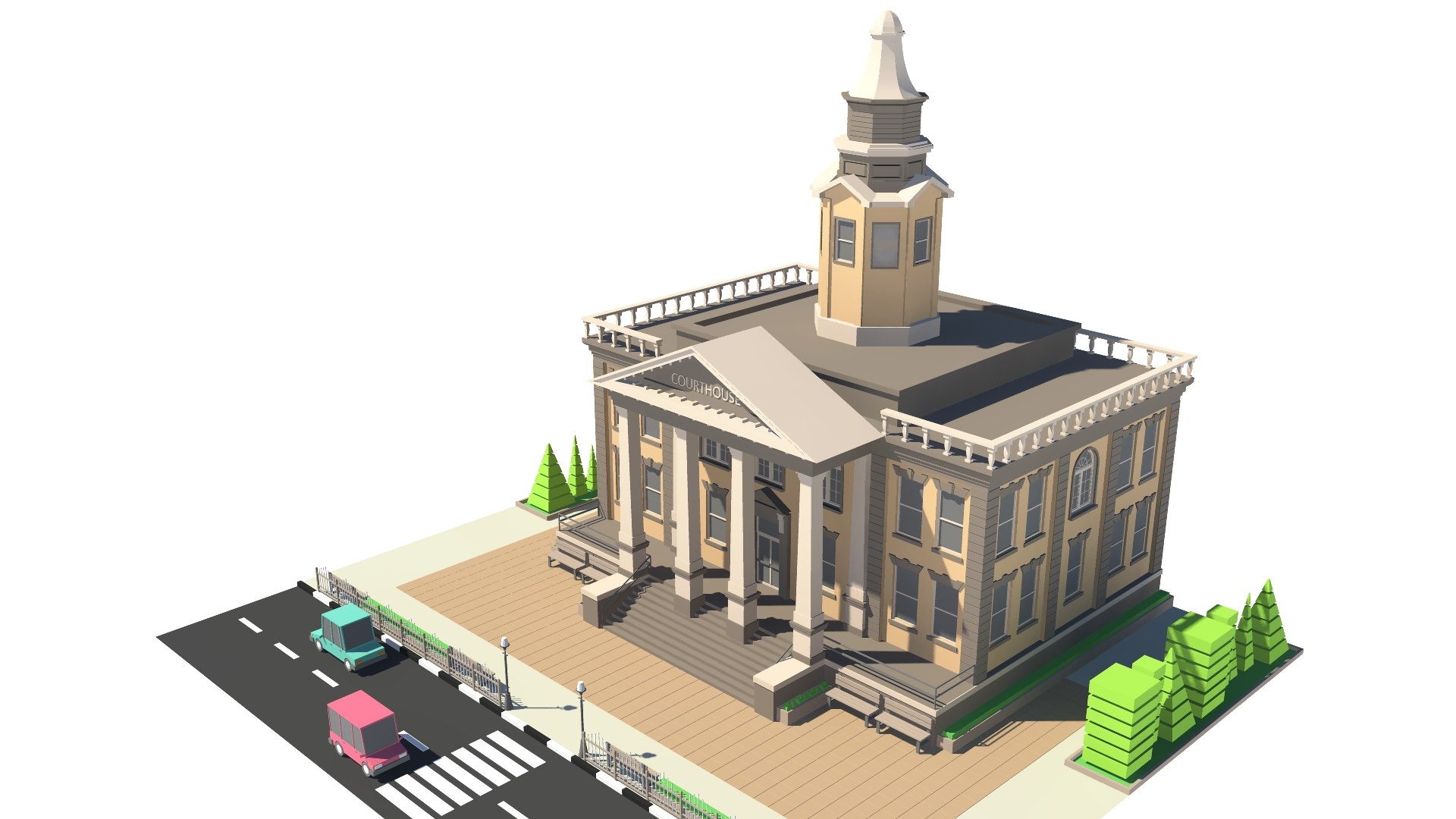 3D Courthouse 01 - TurboSquid 1458657