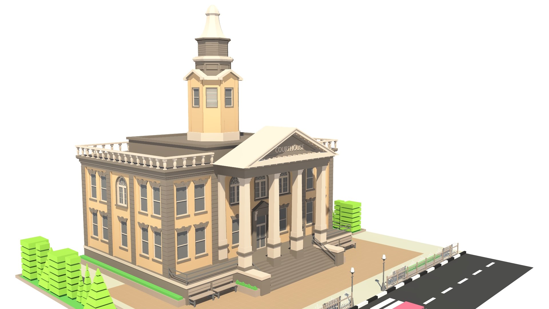 3D Courthouse 01 - TurboSquid 1458657