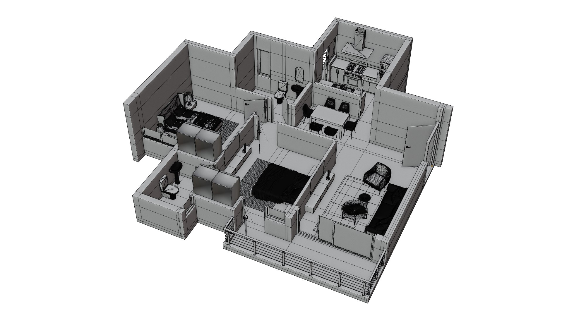 3D Model Floor Plan 40 - TurboSquid 1972068