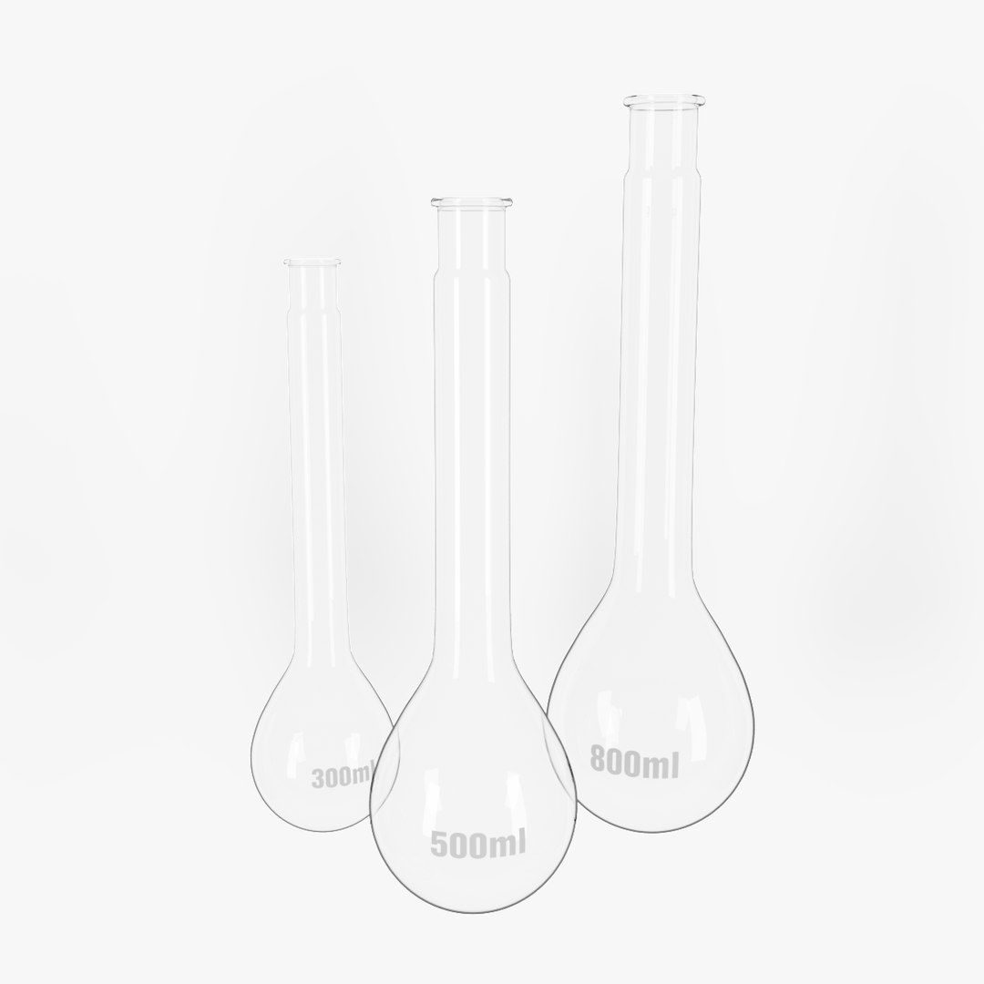 Kjeldahl flask set 3D - TurboSquid 1413072