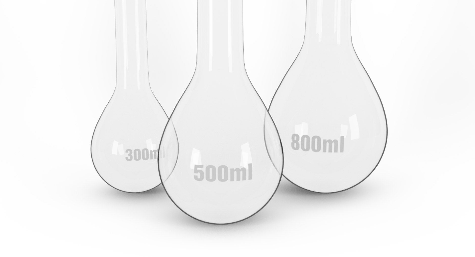 Kjeldahl Flask Set 3D - TurboSquid 1413072