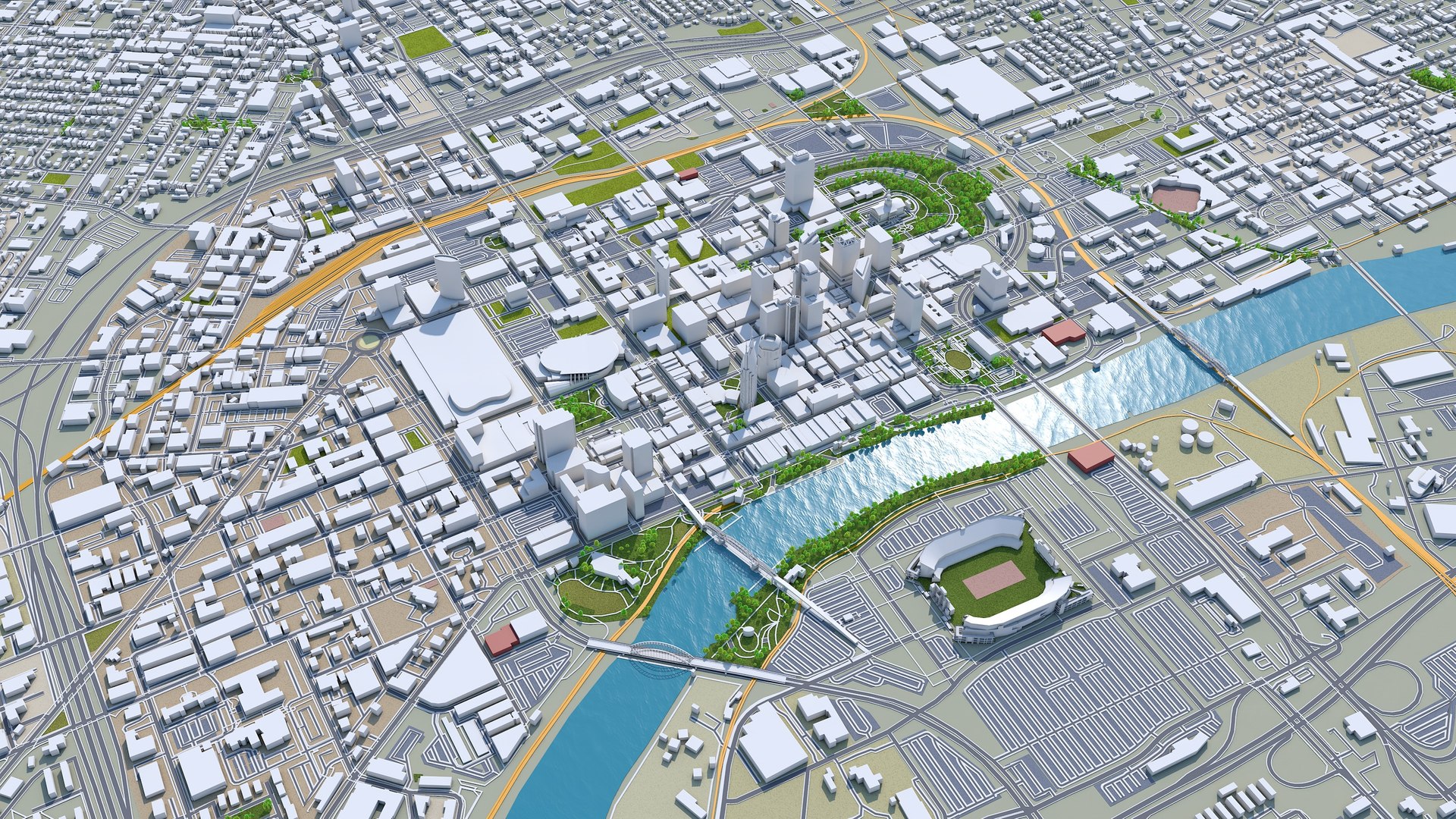 Nashville Downtown Tennessee USA 3D Model - TurboSquid 1989466