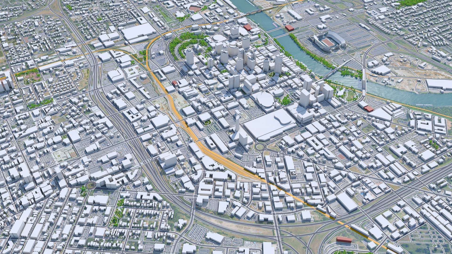 Nashville Downtown Tennessee USA 3D Model - TurboSquid 1989466