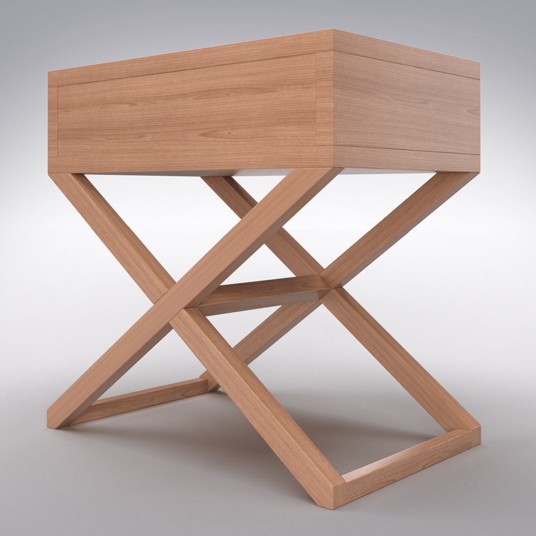 3D Bedside Table Model - TurboSquid 1440121