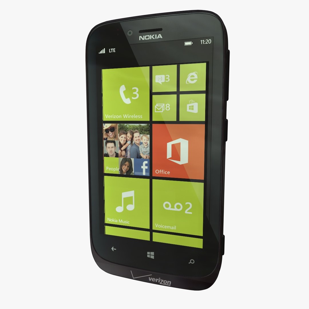 3d nokia lumia 822 black model