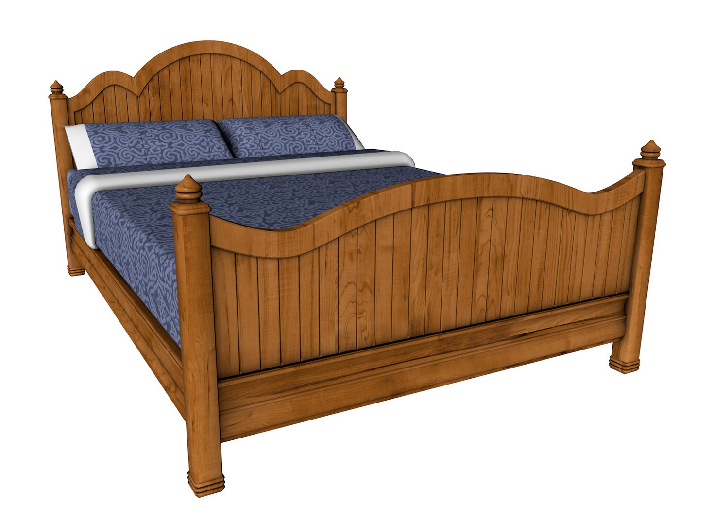 Traditional Bed 3d Model