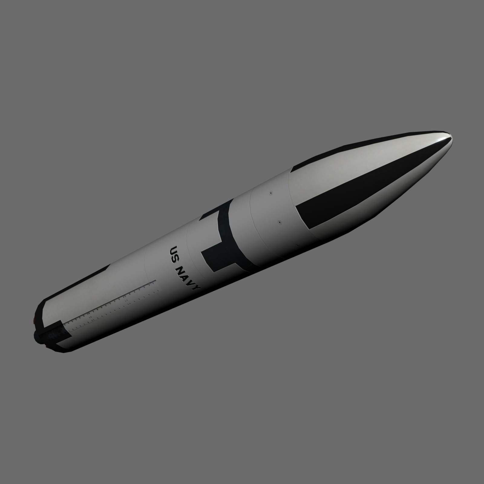 3d model polaris a3 missile