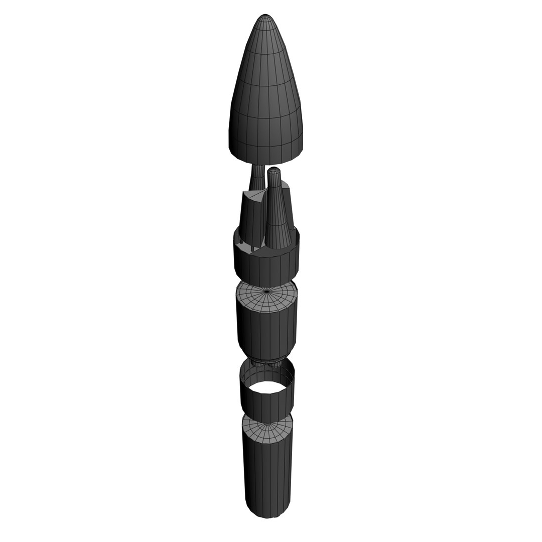 3d Model Polaris A3 Missile