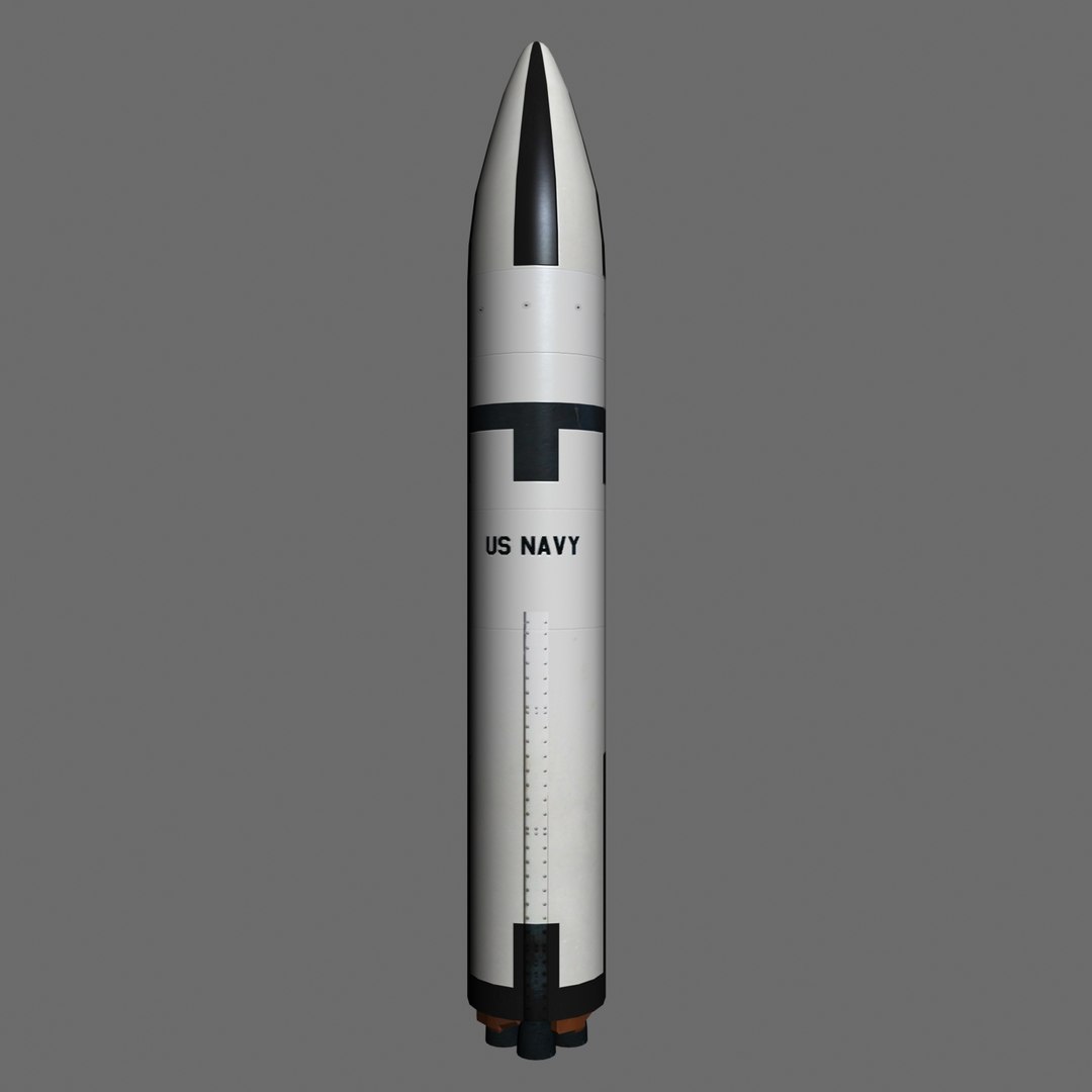 3d Model Polaris A3 Missile