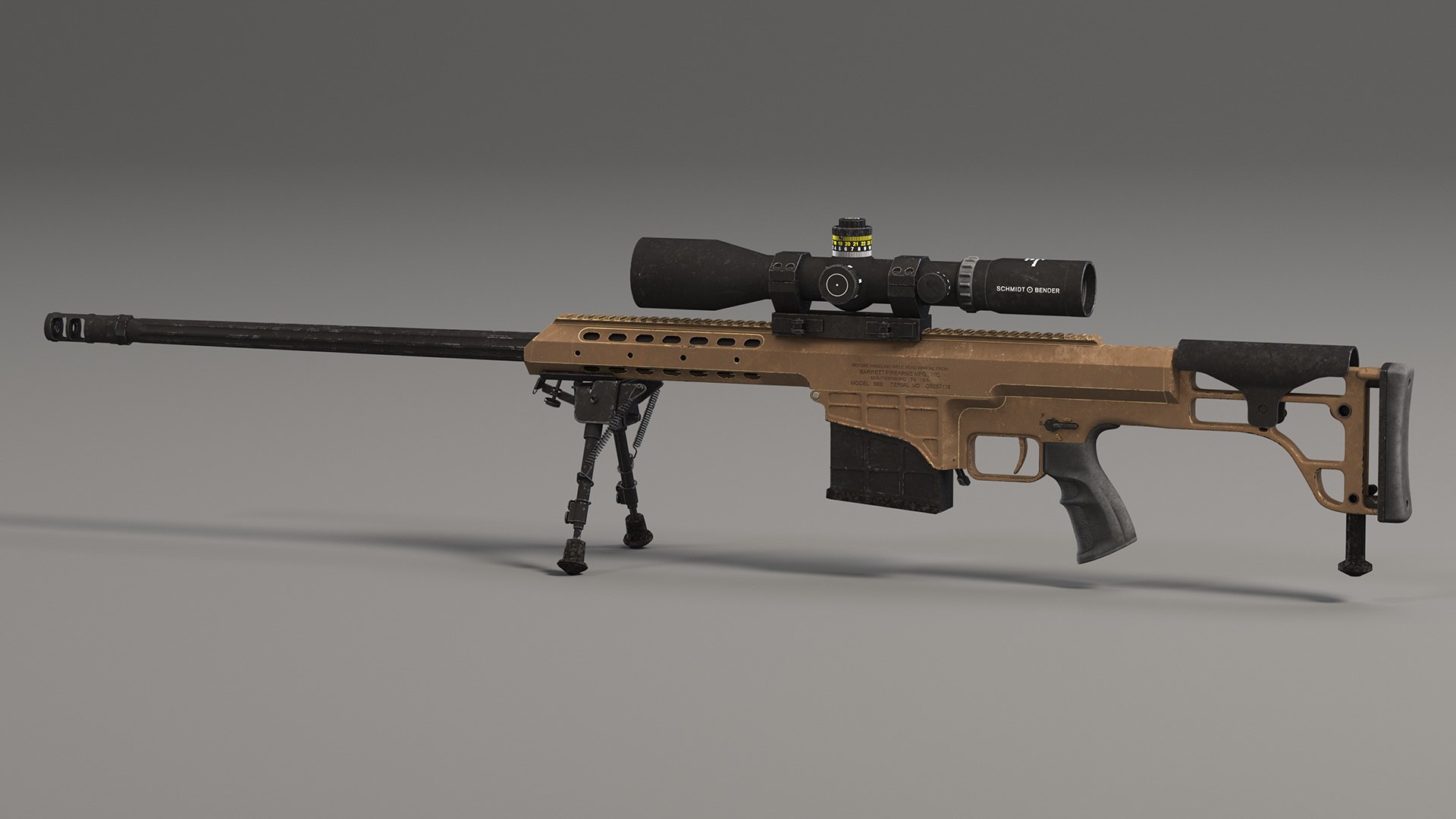 Sniper Rifle Barrett M98B 3D Model - TurboSquid 1989353
