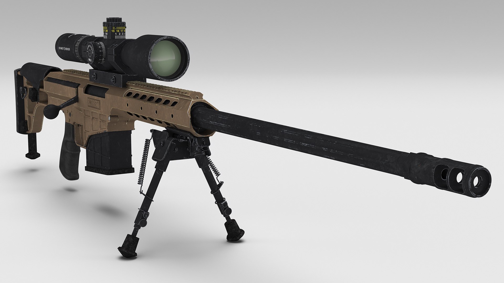 Sniper Rifle Barrett M98B 3D Model - TurboSquid 1989353