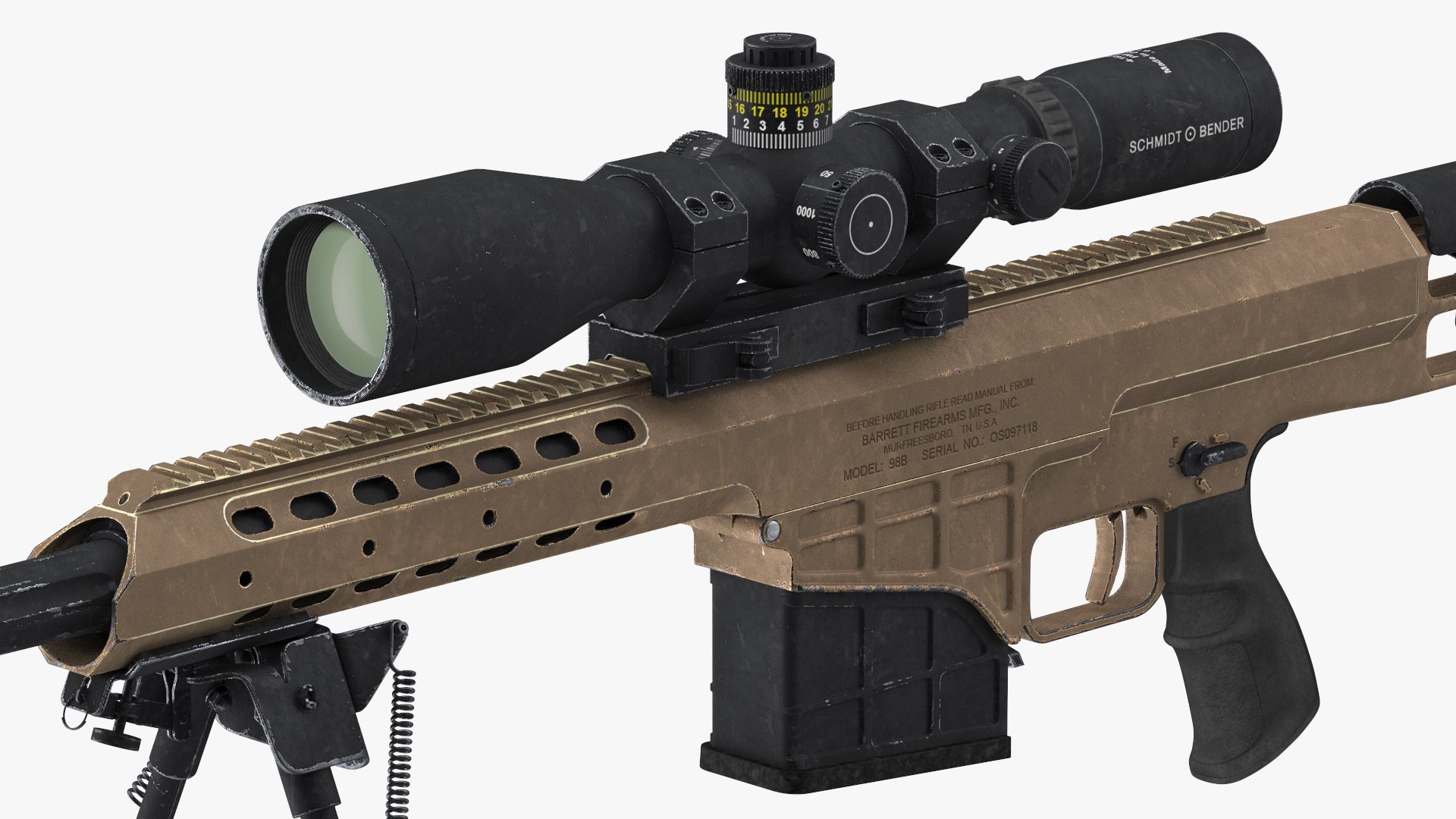 Sniper Rifle Barrett M98B 3D model - TurboSquid 1989353