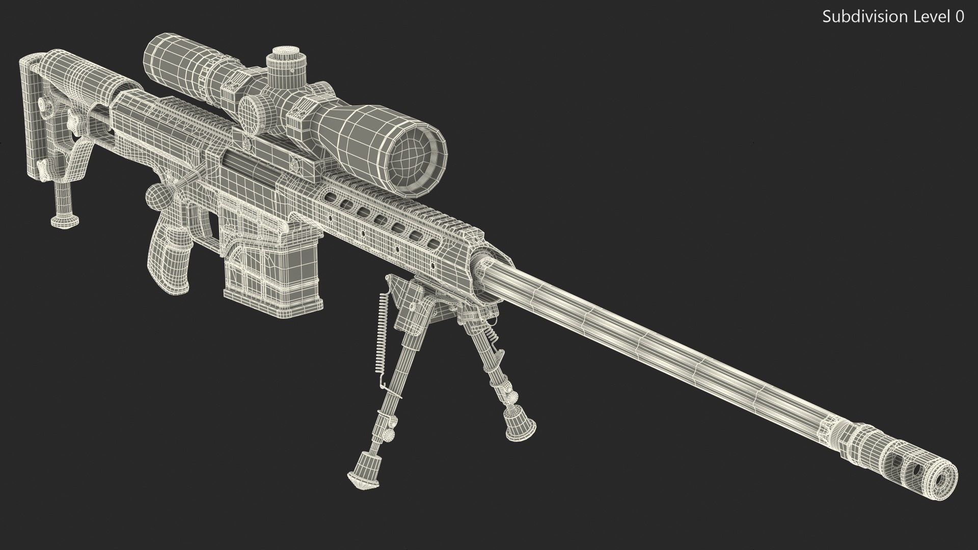 Sniper Rifle Barrett M98B 3D model - TurboSquid 1989353