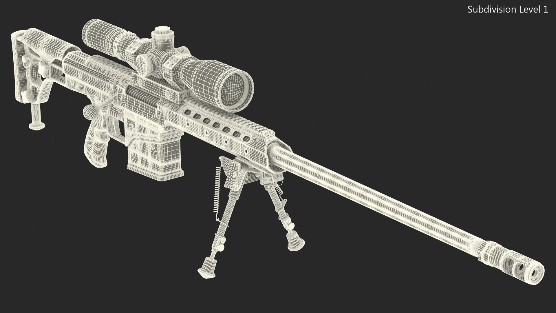 Sniper Rifle Barrett M98B 3D model - TurboSquid 1989353
